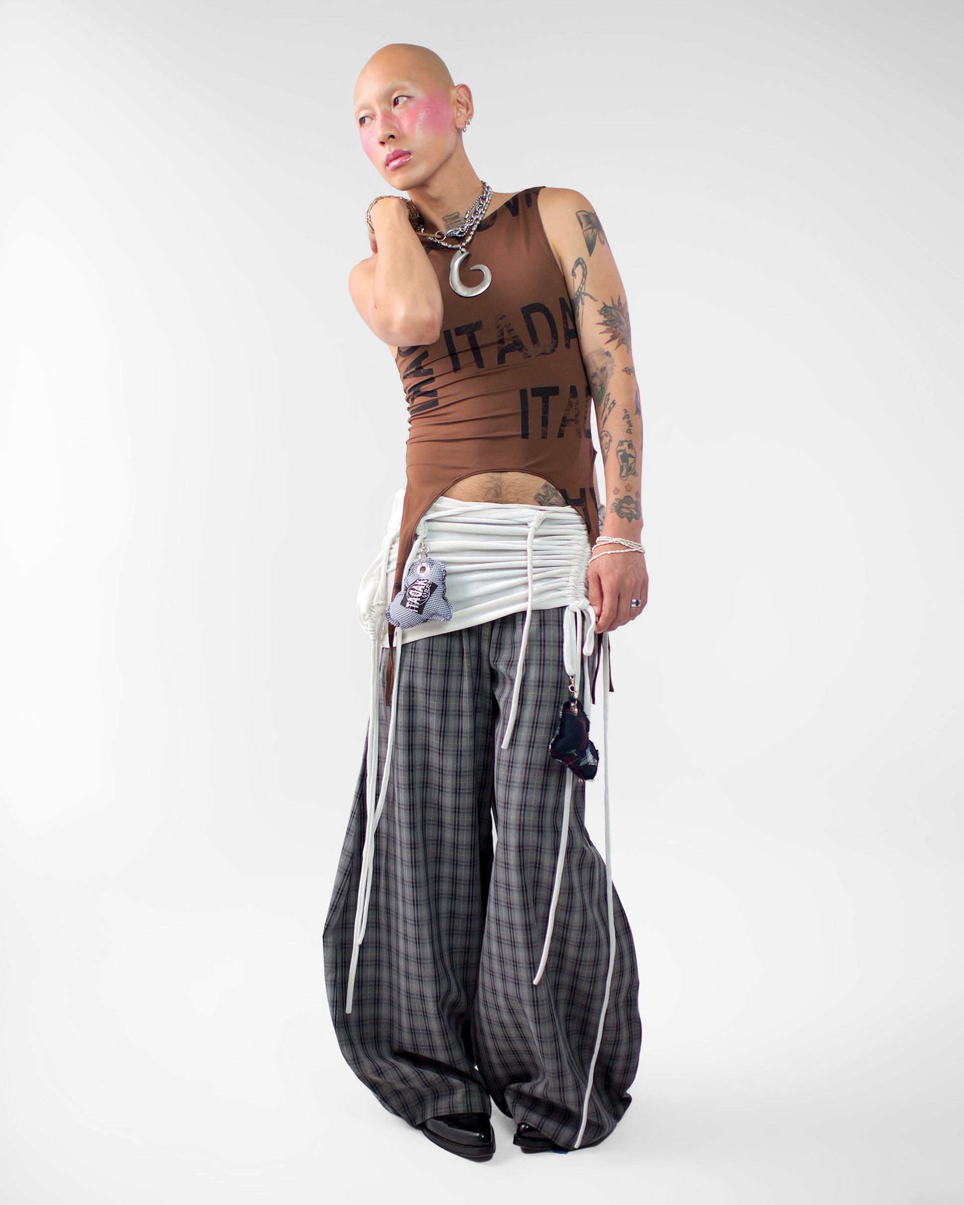 Shawties Puff Pant in Smoke Check – ITADAKI