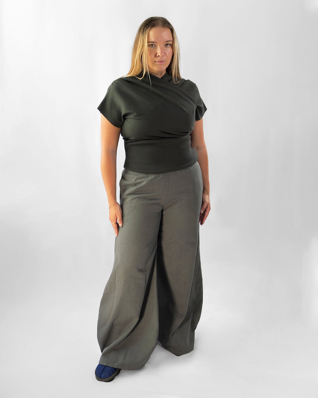 Itadaki - Puff Pant In Grey Pinstripe – ITADAKI