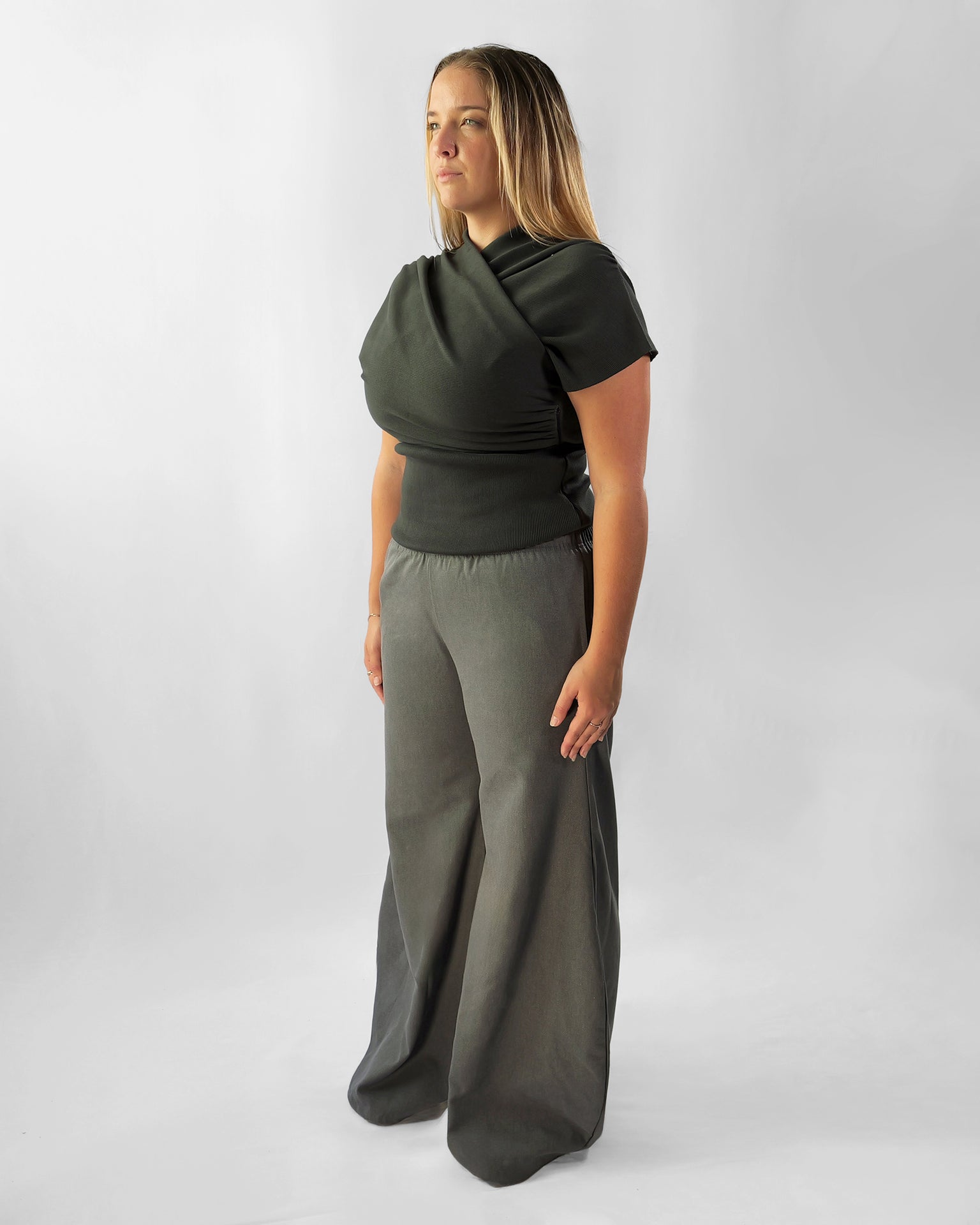 Itadaki - Puff Pant In Grey Pinstripe – ITADAKI